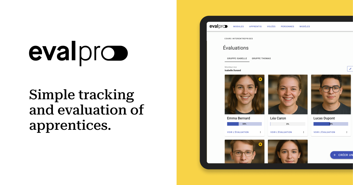Eval Pro | Simple tracking and evaluation of apprentices.